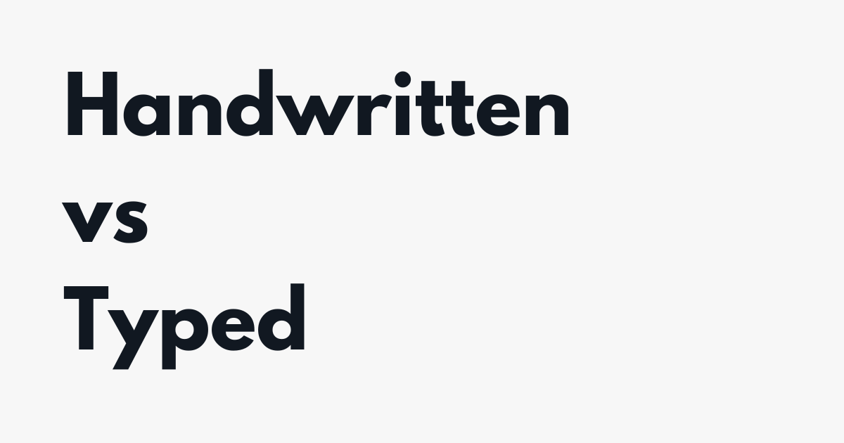 Ten benefits of typing over handwriting your contract details | Sproal